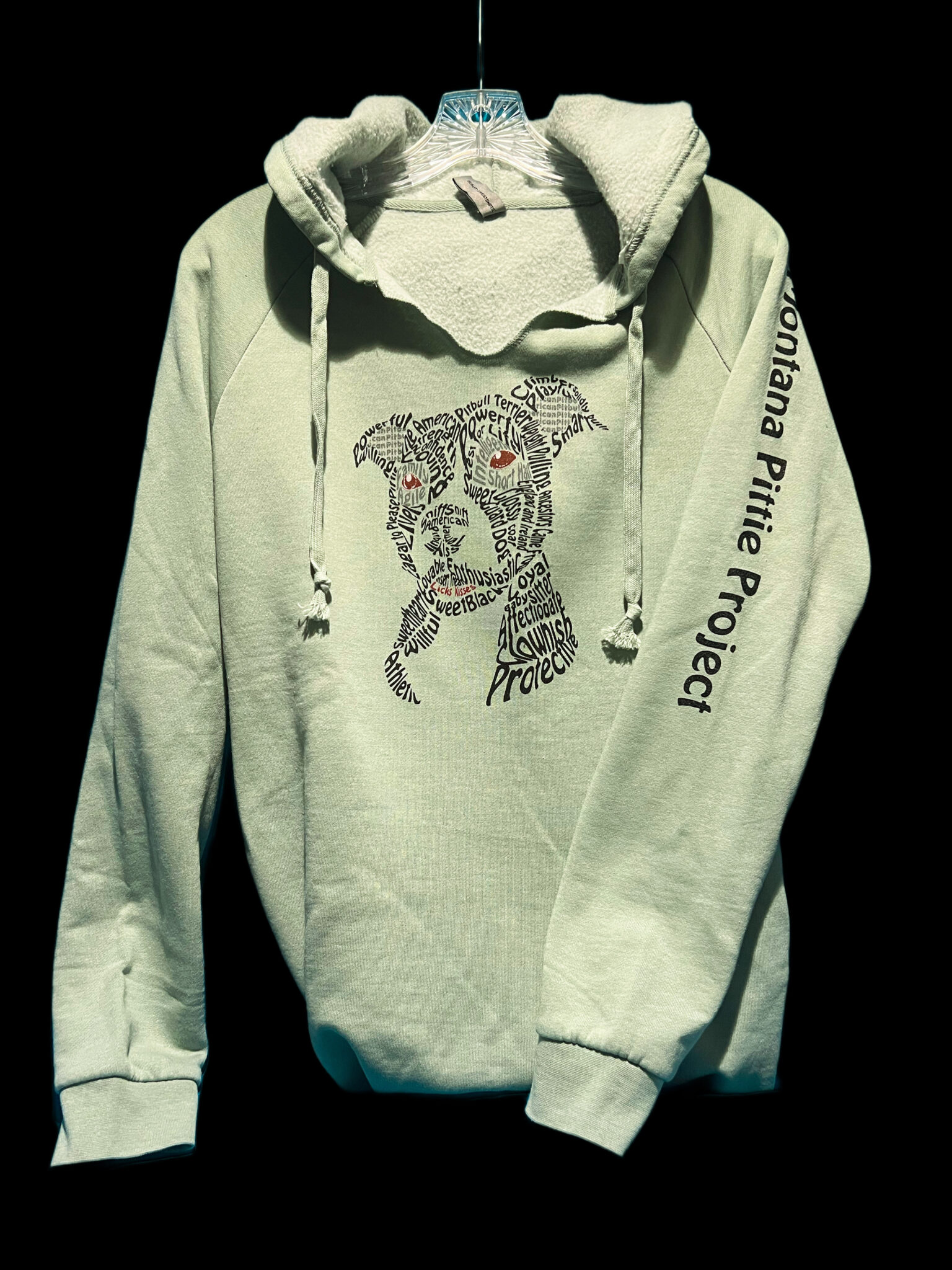 Women’s light-weight Pittie “Word” hoodie – Montana Pittie Project