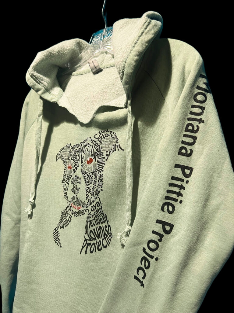 Women’s light-weight Pittie “Word” hoodie – Montana Pittie Project