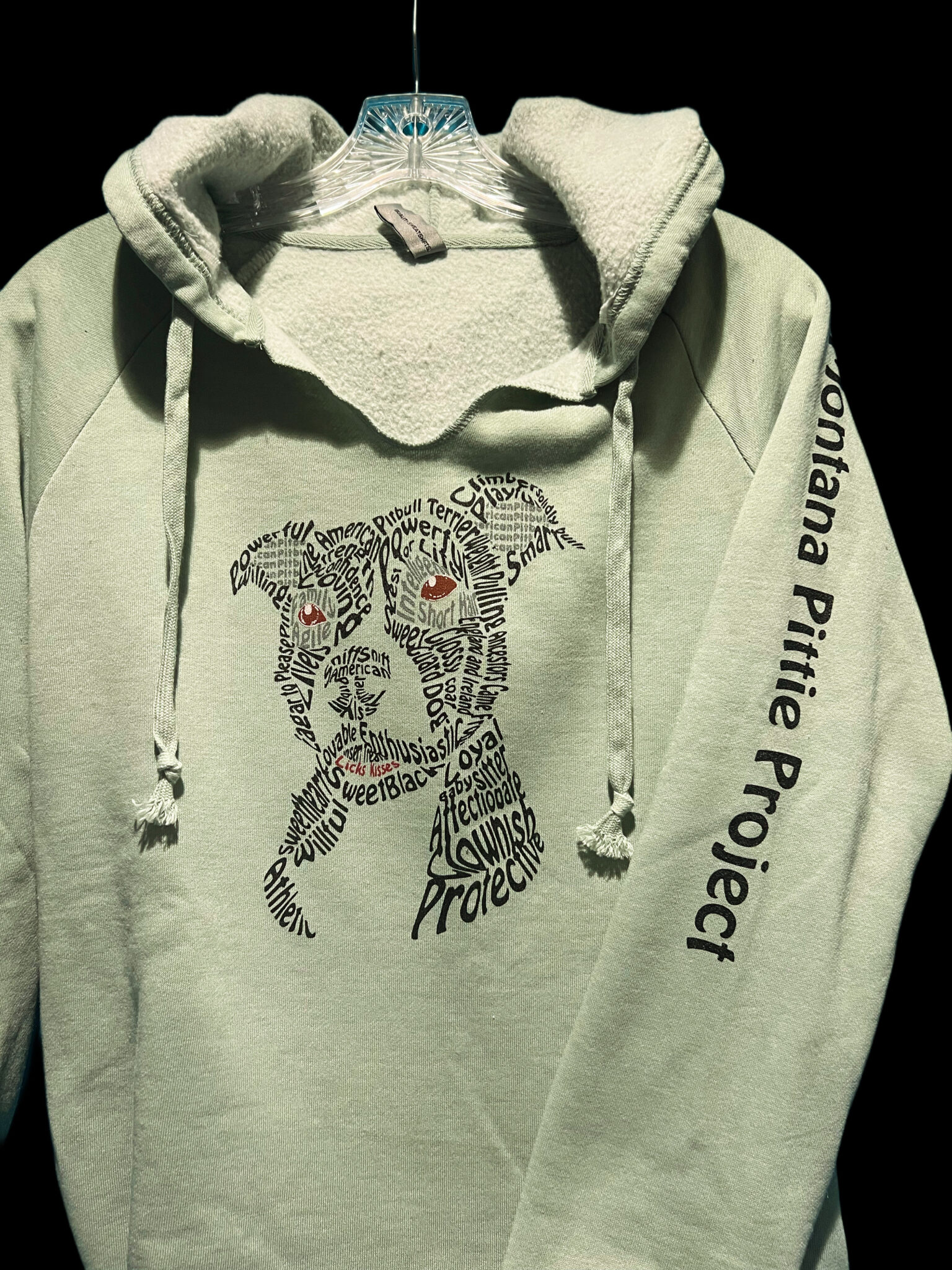Women’s light-weight Pittie “Word” hoodie – Montana Pittie Project